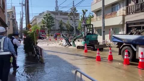 Japan: Water Main Break Causes Flooding In Kameido, Eastern Tokyo - Spectee