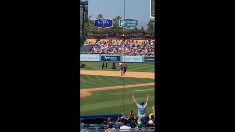 US: Ball Girl Takes Down Fan Running Onto Field At Dodger Stadium 4 ...