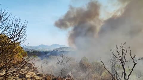 Spain: Smoke Billows From Partially Contained Cebreros Fire In Avila ...